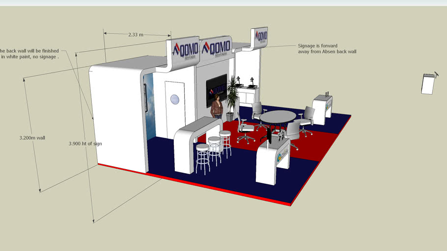 Exhibit display example | 3D Warehouse