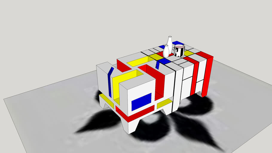 Mondrian style table | 3D Warehouse