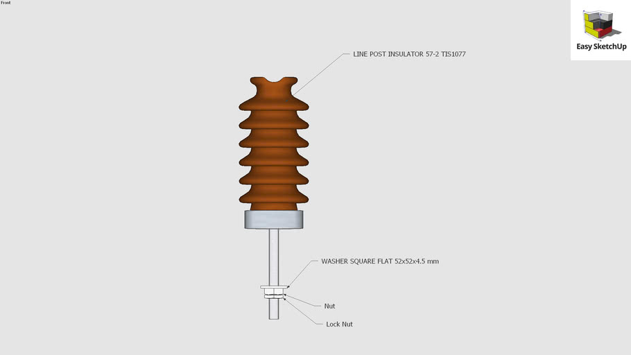 LINE POST INSULATOR 57-2 TIS1077 | 3D Warehouse