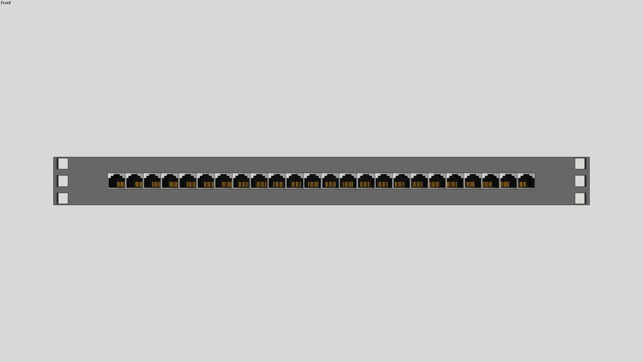 Patch Panel UTP - 1 unit - 24 ports | 3D Warehouse