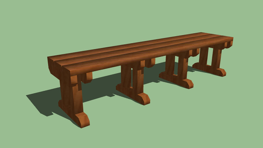 Wooden seat | 3D Warehouse