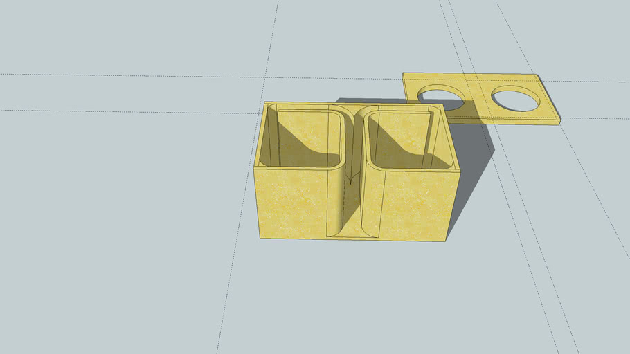 2 - 12' subwoofer enclosure (Kerfed slot port, 4.01cuft) | 3D Warehouse