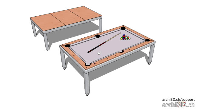 FusionTables - pool billiard dining table | 3D Warehouse