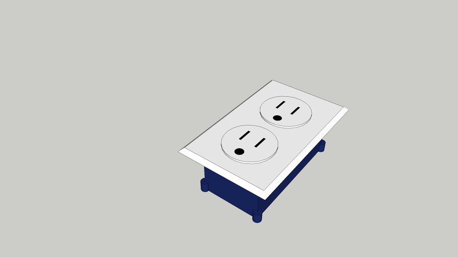 2 Socket Outlet And Electrical Box (Everything To Standard Scale) | 3D Warehouse