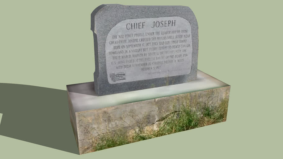 Chief Joseph Monument Ryegate, Montana | 3D Warehouse