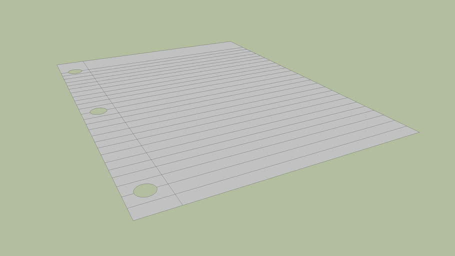 lined paper | 3D Warehouse