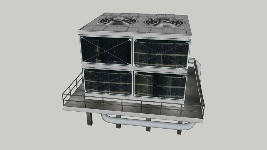2-Cell Cooling Tower | 3D Warehouse