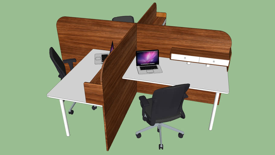 Modern Wood Cubical | 3D Warehouse