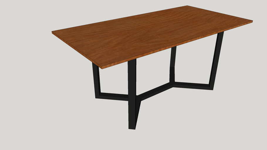 Mesa de Madeira e Metalon | 3D Warehouse