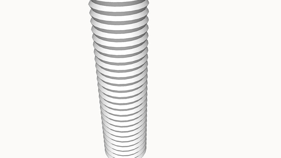 thread, machine, 1/4-28 x 1 | 3D Warehouse