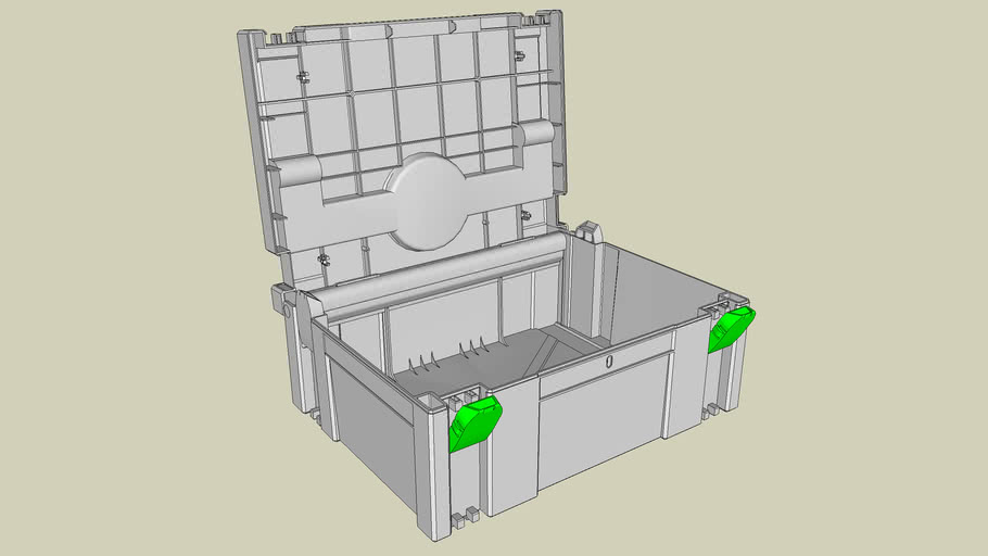 Festool Systainer 2 Tool Box / Storage Case (Open) | 3D Warehouse