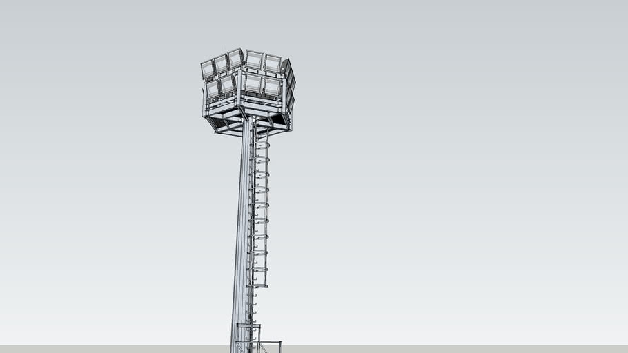 lighting tower platform fixed hexagonal | 3D Warehouse
