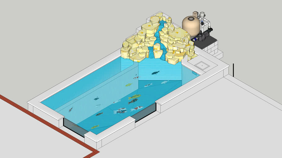 Koi Pond with Biofilter and Bead Filter | 3D Warehouse