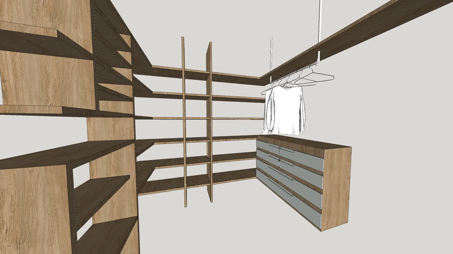 Closet pequeno em 'U' | 3D Warehouse