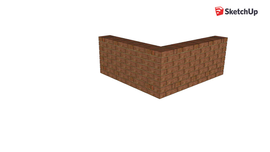 Copy of Wall: 6th cousre Flemish header bond corner | 3D Warehouse