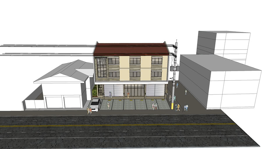 3 storey commercial | 3D Warehouse