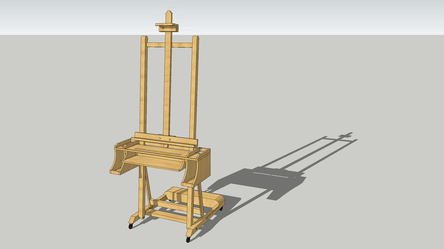 Chevalet d'atelier professionnel, art peinture peintre easel caballete ...