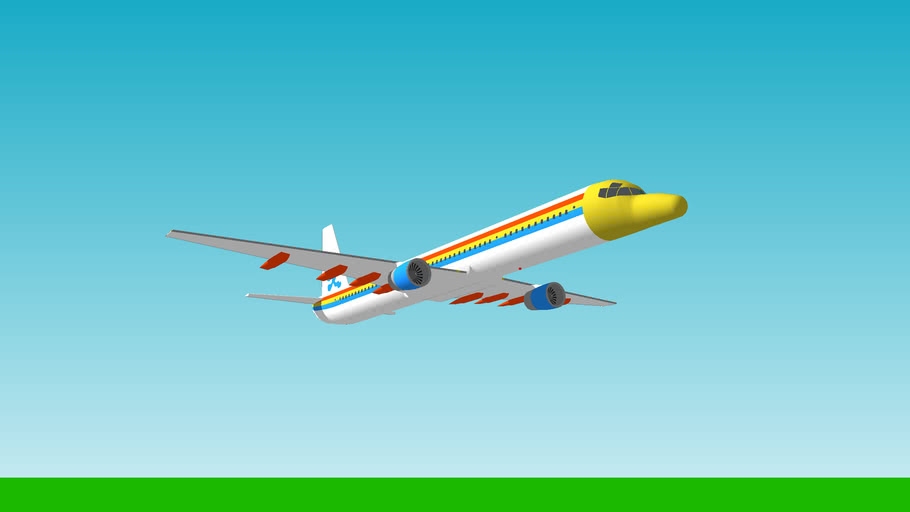 Big colourful Boeing airplane | 3D Warehouse