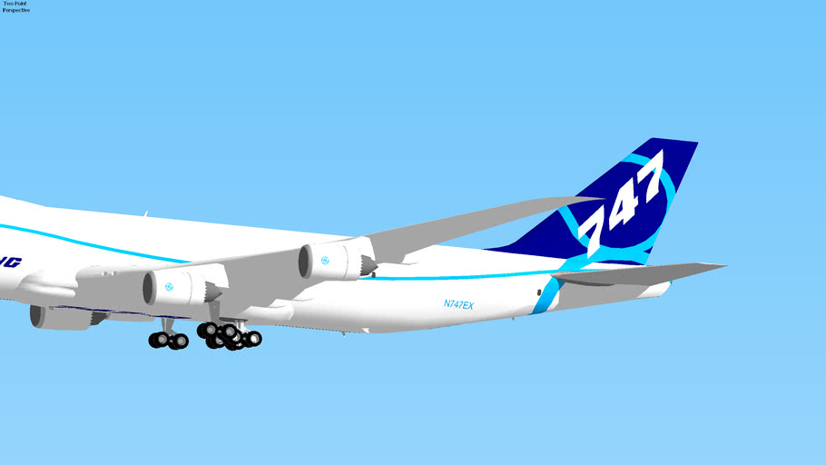 Boeing 747-8 Landing at Seattle Boeing Facilty, Seattle, USA. | 3D ...