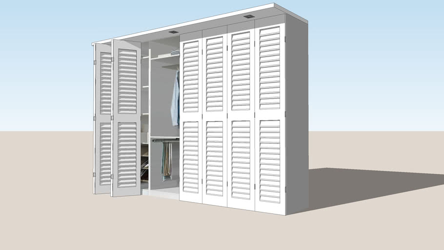 Folding shutter cabinet | 3D Warehouse
