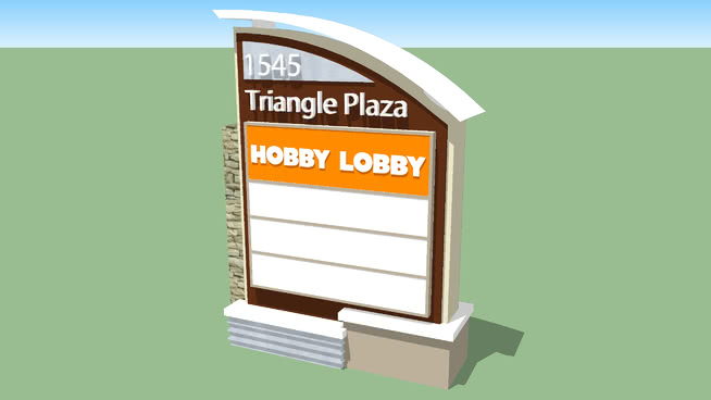 CONTEMPORARY PYLON SIGN DESIGN 3 | 3D Warehouse