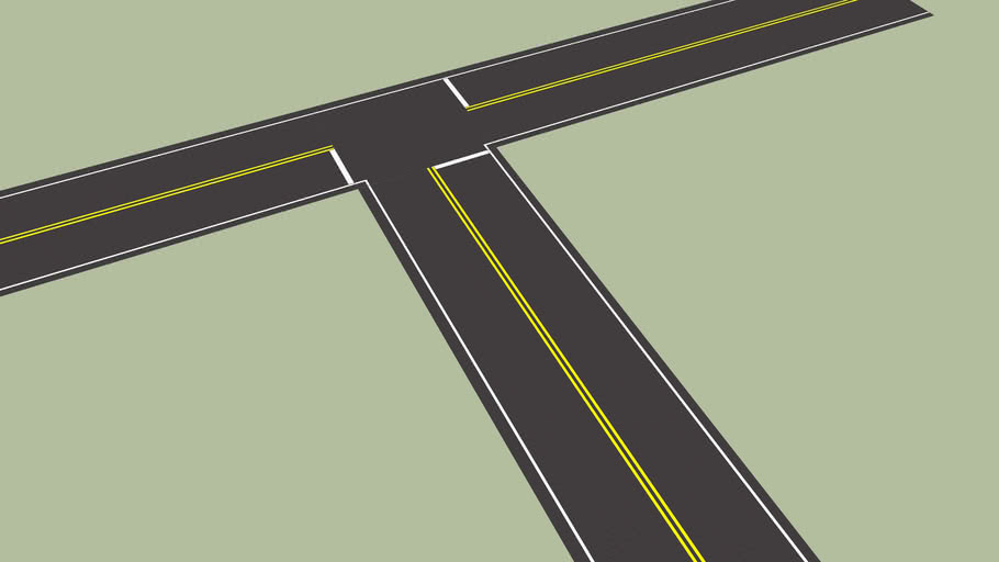 Road with intersection | 3D Warehouse