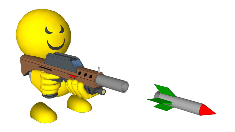 Evil PacMan with gun | 3D Warehouse