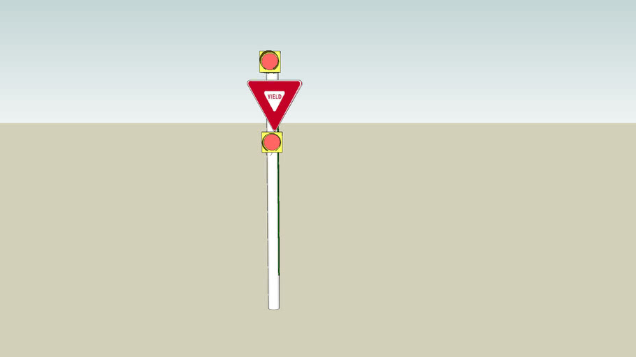 flashing yield sign | 3D Warehouse