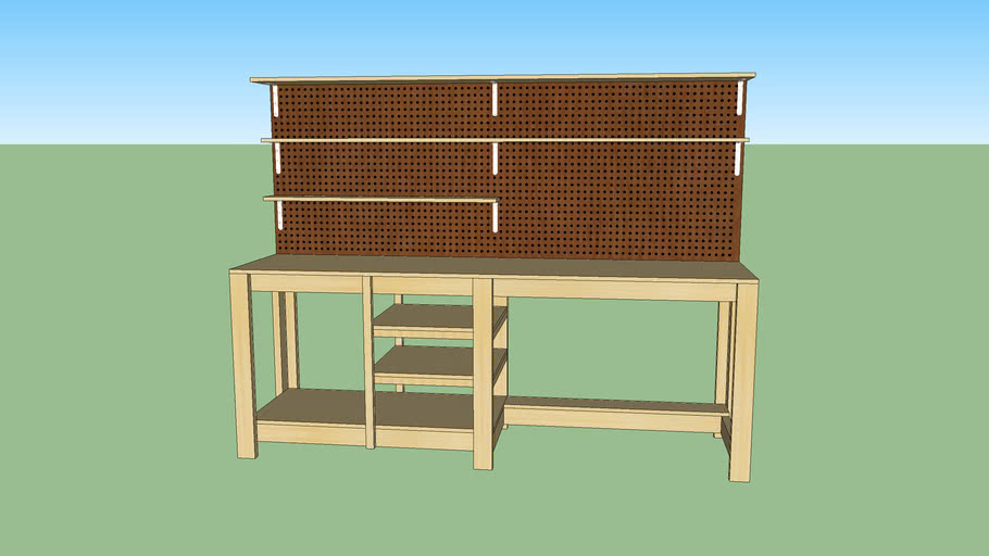 Work Bench - 8'W x 6'H x 2'D | 3D Warehouse
