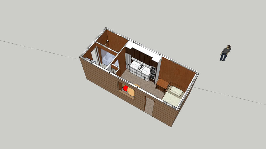 Container Cabin 1 - 8x20 | 3D Warehouse