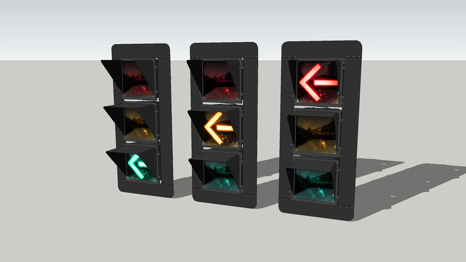 3M M-131 HV left turn traffic signals | 3D Warehouse