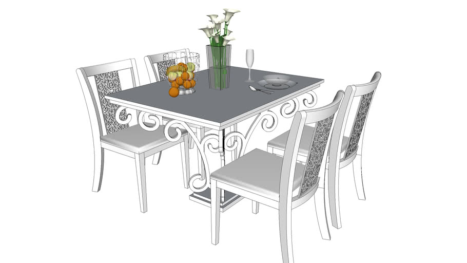 Dining set table 04 | 3D Warehouse