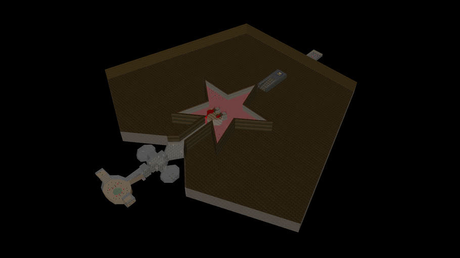 Doom level E1M8 - semi transparent outer walls | 3D Warehouse