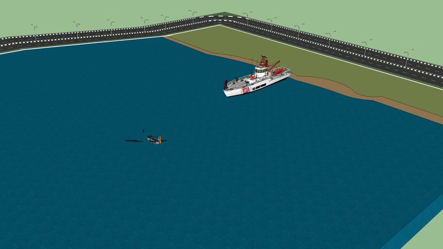 Road and water | 3D Warehouse