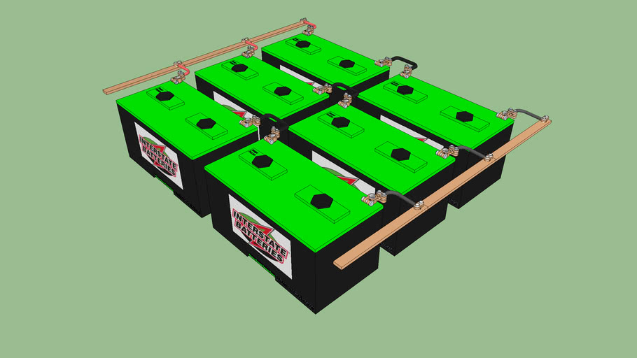 24v 300ah Battery Bank | 3D Warehouse