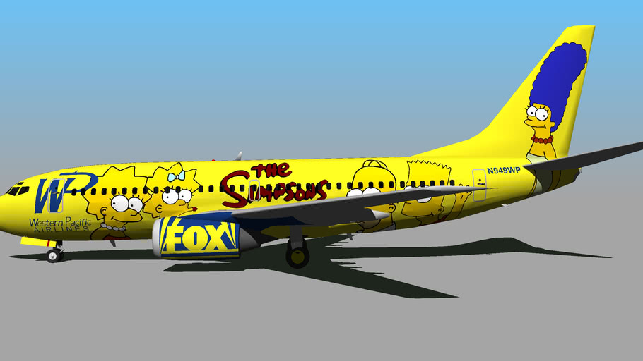Western Pacific Airlines ''The Simpsons'' (N949WP) - Boeing 737-301 ...