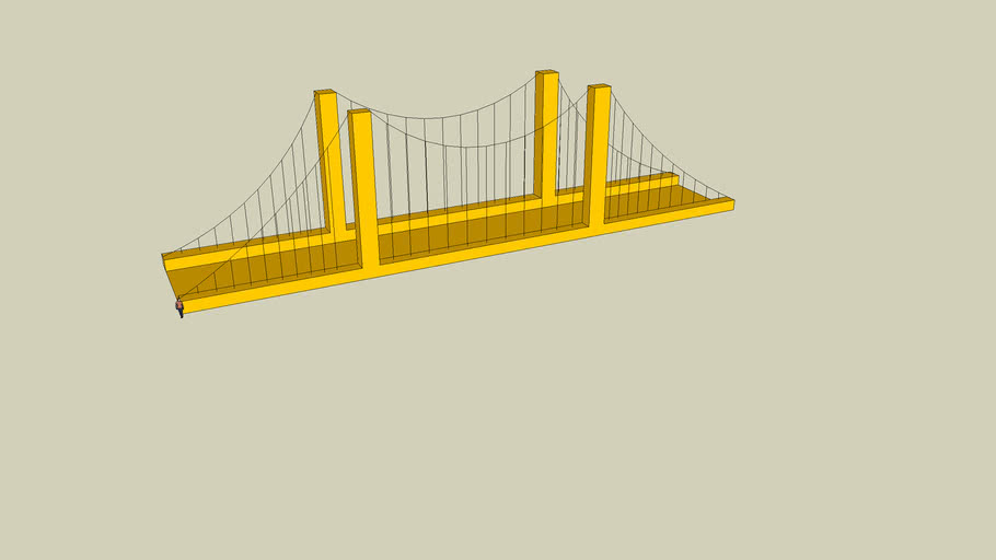 Suspension Bridge v1 | 3D Warehouse