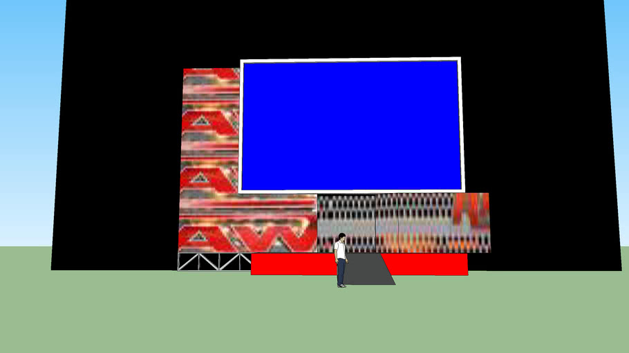 wwe raw arena (blue screen test) | 3D Warehouse