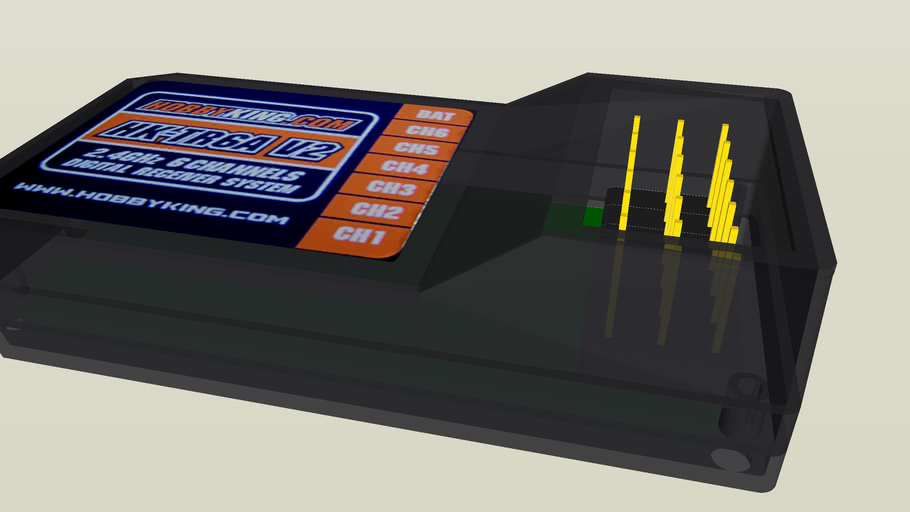 HK-TR6A_V2 2.4Ghz Receiver (Metric x 10) | 3D Warehouse