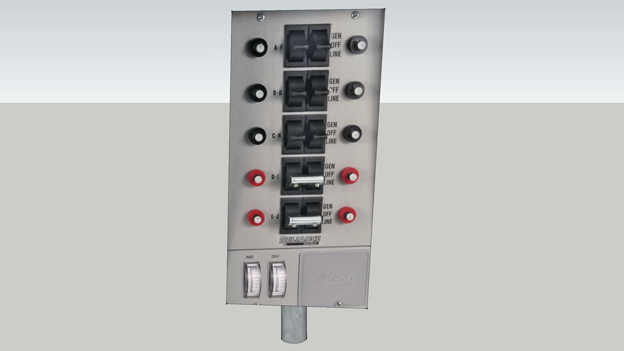 Generator Switch Over Panel | 3D Warehouse