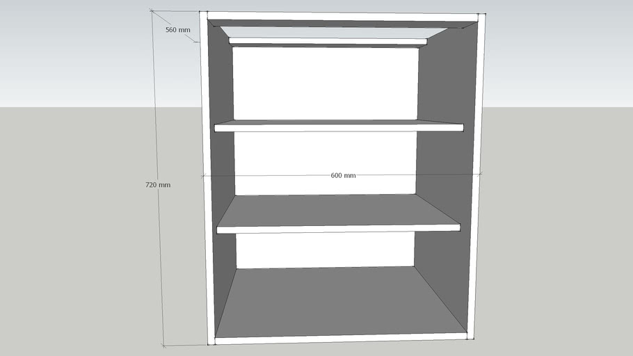 60cm Kitchen Base Unit (Carcase Only) | 3D Warehouse