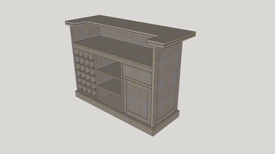 Bar Unit -Wood.skp | 3D Warehouse