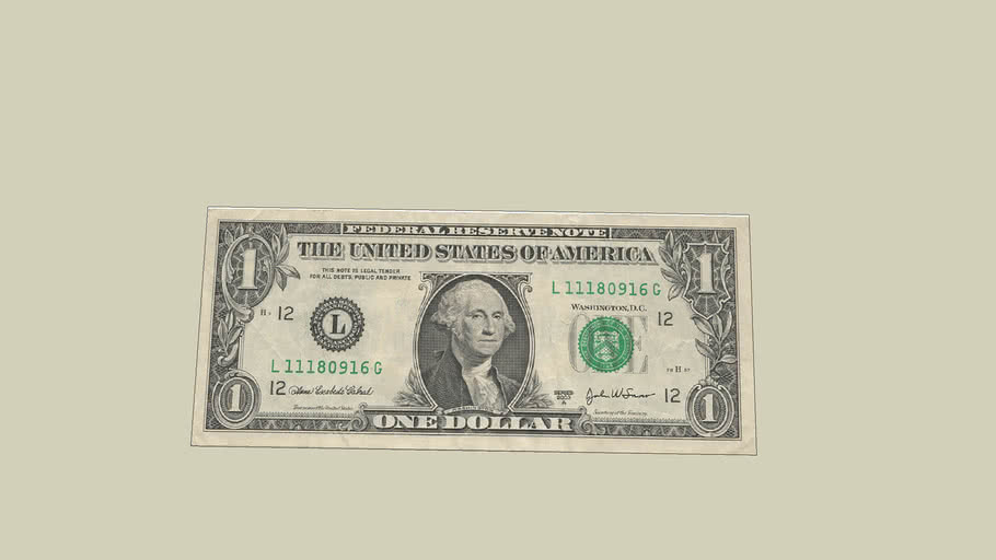 um dólar | 3D Warehouse