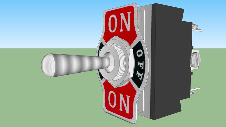 DPDT 10-Amp Toggle Switch with Center Off Position | 3D Warehouse