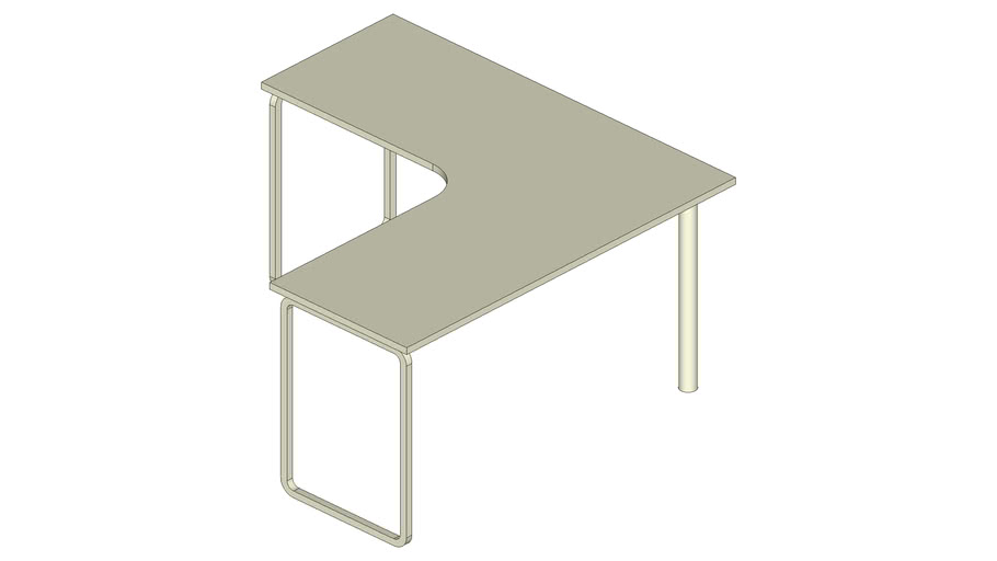 System L Shaped Table 5'x5' | 3D Warehouse