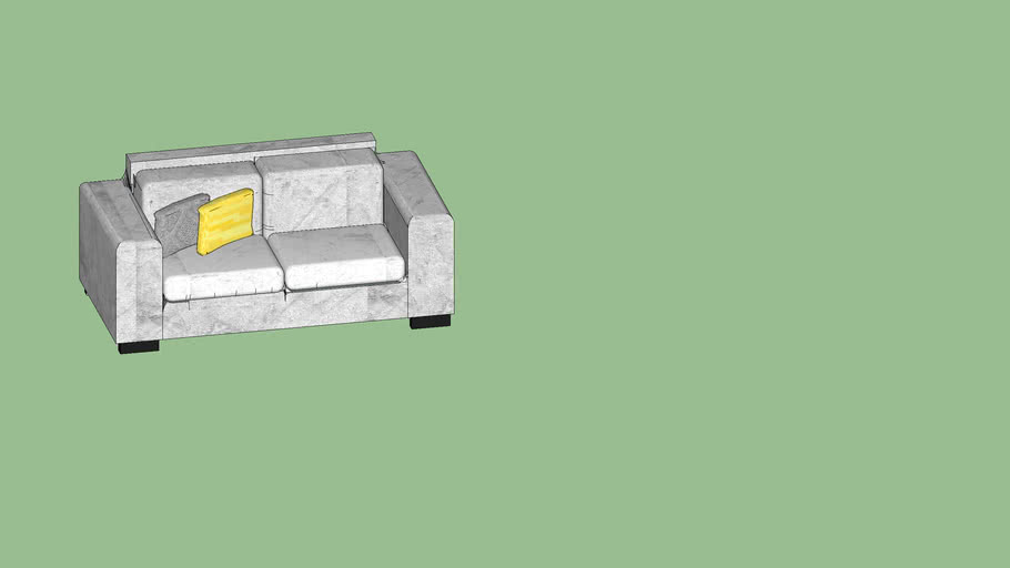 sofá cinza | 3D Warehouse