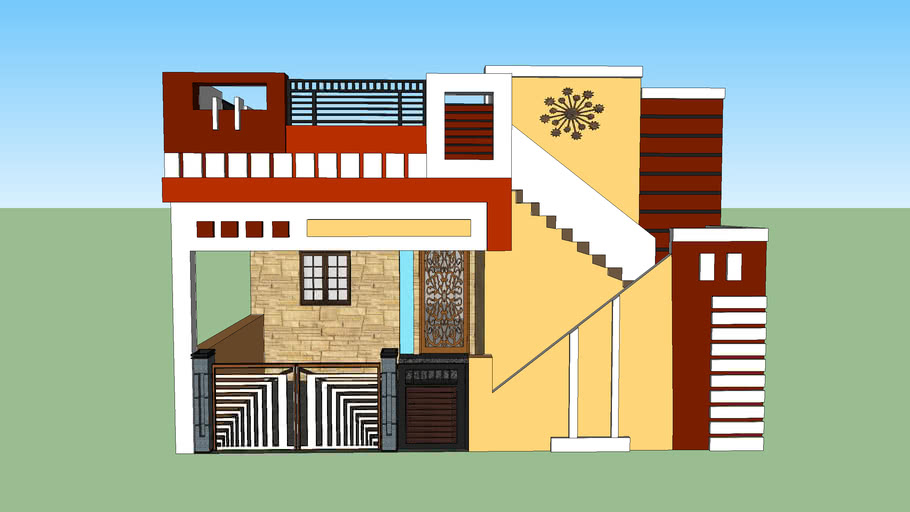 2BHK Elevation | 3D Warehouse