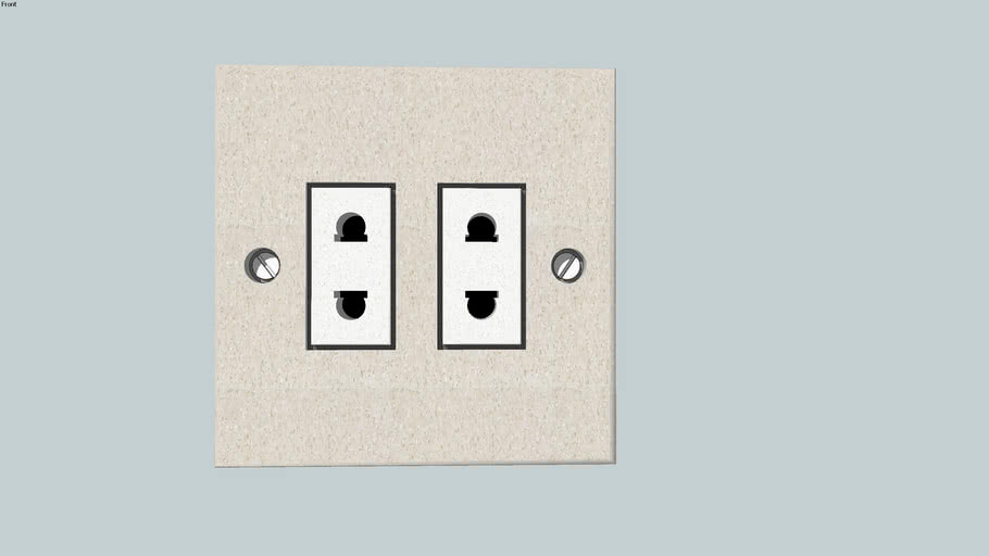 Wall Outlet x 2 | 3D Warehouse