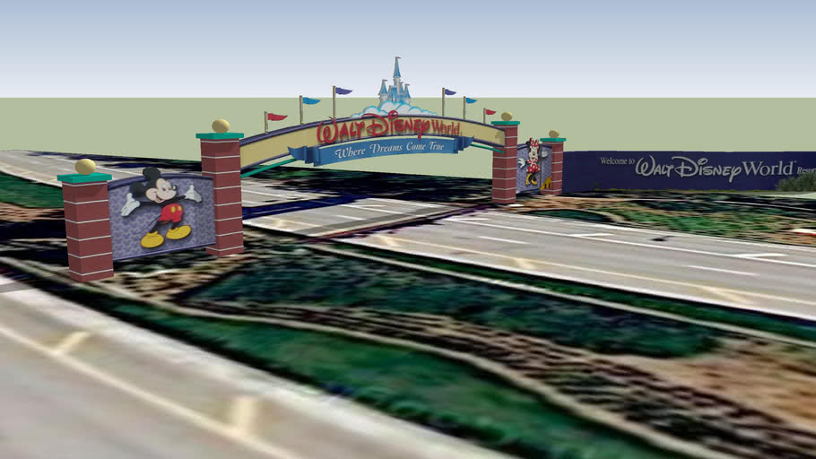 Walt Disney World Main Entrance Gate | 3D Warehouse
