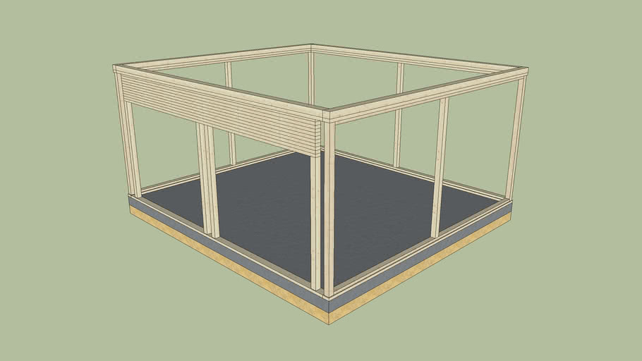 Garaz OSB szkielet | 3D Warehouse